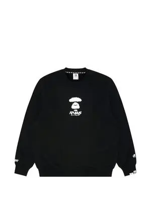 AAPE BY *A BATHING APE Moonface Graphic Sweatshirt - Black