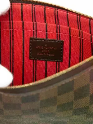 LOUIS VUITTON 2021 Damier Ebene Neverfull Mm Pouch
