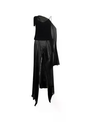 Alberta Ferretti Draped Asymmetric Dress