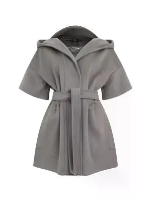 Alberta Ferretti Belted Hooded Jacket - Grey