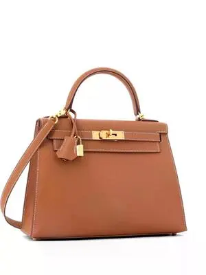 Hermès Kelly Handbag Epsom With Gold Hardware 28 Satchel - Brown