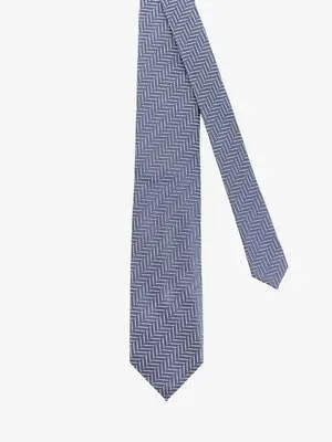 TOM FORD Silk Tie With Geometric Pattern