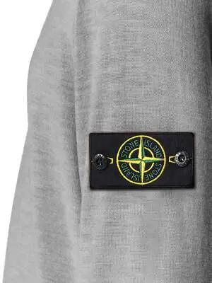 Stone Island Wool Sweater With Side Logo Patch