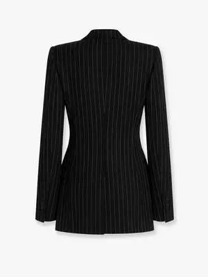 Dolce & Gabbana Pinstriped Stretch Virgin Wool Blazer