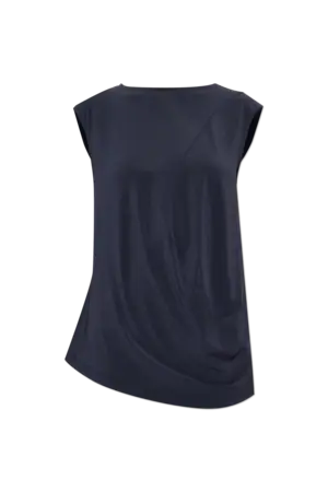 Issey Miyake Sleeveless Top - Navy Blue