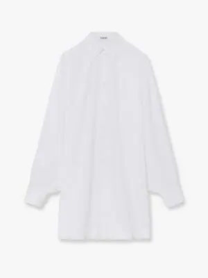 Loewe Cotton Shirt Dress - White