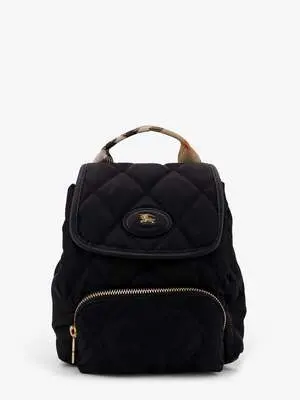 Burberry Mini Quilted Nylon Backpack With Leather Logo Patch