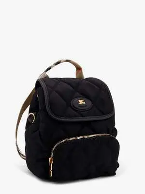 Burberry Mini Quilted Nylon Backpack With Leather Logo Patch