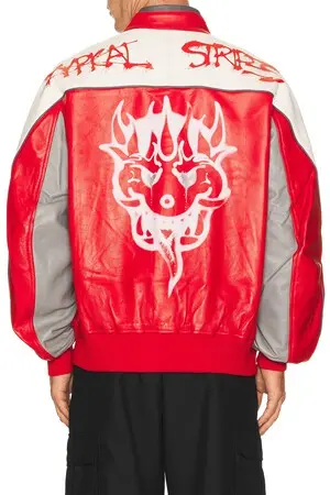 Y3 Gfx Leather Jacket