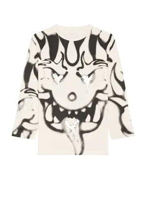 Y3 Aop Gfx Long Sleeve - Cloud White