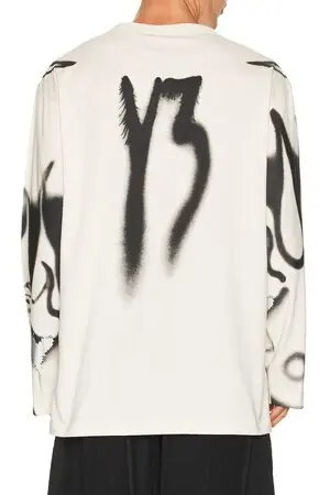 Y3 Aop Gfx Long Sleeve In White