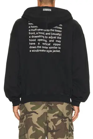 Vetements Embroidered Definition Zip-up Hoodie