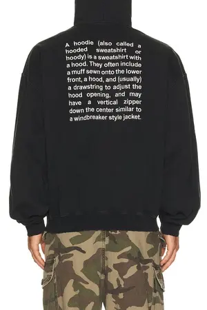 Vetements Embroidered Definition Zip-up Hoodie