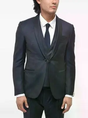 Corneliani Satin-trim Three-piece Suit - Blue