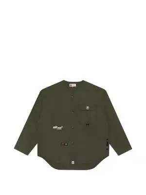 AAPE BY *A BATHING APE Collarless Logo-print Shirt