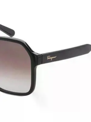 FERRAGAMO Geometric Frame Sunglasses