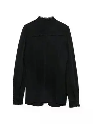 Valentino Garavani 2000s Ruffled Lace-panel Shirt