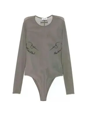 JEAN PAUL GAULTIER Embellished Bodysuit - Grey
