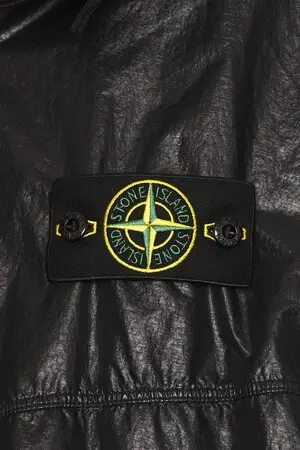 Stone Island Lightweight Crinkle Ripstop Pocket Jacket - Black