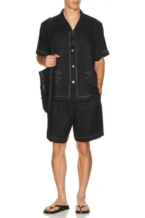 TRIBE AND TRUE Pablo Shirt In Green - Black Wisper Frame
