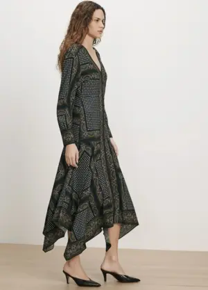 Veronica Beard Skye Scarf-print Midi Dress