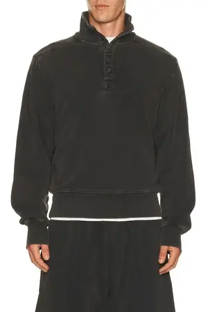 ENTIRE STUDIOS Port Pullover In Black - Washed Black