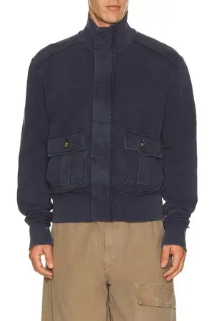 ENTIRE STUDIOS Supply Track Jacket In Blue - Salted Navy