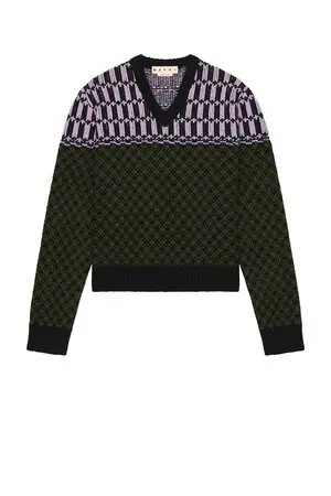 Marni V-neck Sweater In Wool