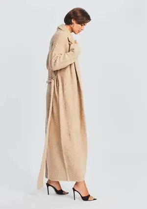 SEROYA Reed Boucle Floor-length Cardigan