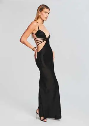 Retrofete Selma Draped Silk Gown