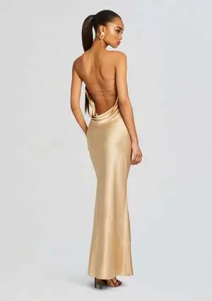 Retrofete Keaton Silk Maxi Dress - Nude