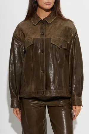 GOLDEN GOOSE Embossed Leather Jacket