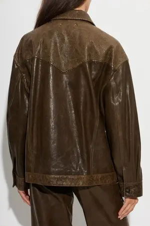 GOLDEN GOOSE Embossed Leather Jacket