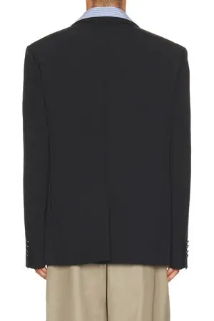 Balenciaga Hybrid Shirt Jacket In Navy