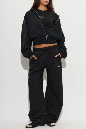 Alexander Wang Cropped Zip-up Hoodie