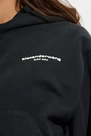 Alexander Wang Cropped Zip-up Hoodie