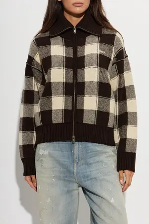 GOLDEN GOOSE Wool Cardigan With Turtleneck