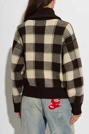 GOLDEN GOOSE Wool Cardigan With Turtleneck