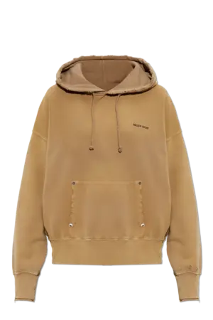 GOLDEN GOOSE Golden Goose Distressed Cotton Hoodie Brown
