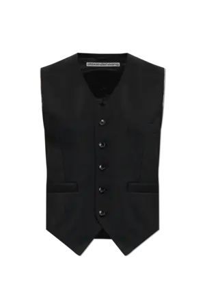 Alexander Wang Vest With Decorative Zippers - Black