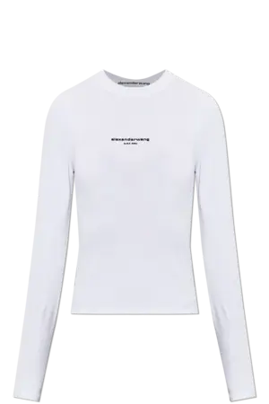 Alexander Wang Top With An Embossed Logo - White