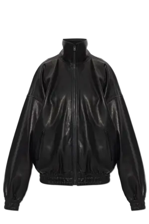 Acne Studios Leather Jacket With Vintage Effect - Black
