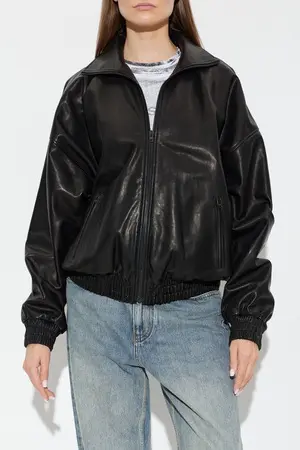 Acne Studios Leather Jacket With Vintage Effect