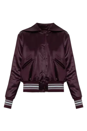 Kenzo Embroidered Logo Bomber Jacket - Purple