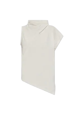 Issey Miyake Asymmetrical Top With A Shoulder Slit - Cream