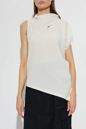 Issey Miyake Asymmetrical Top With A Shoulder Slit