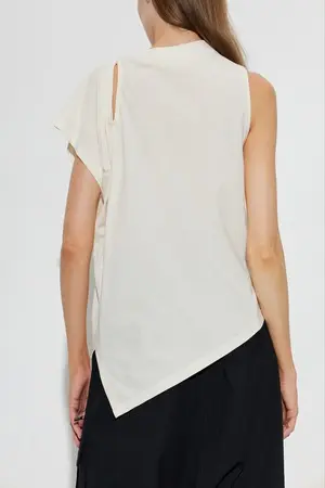 Issey Miyake Asymmetrical Top With A Shoulder Slit