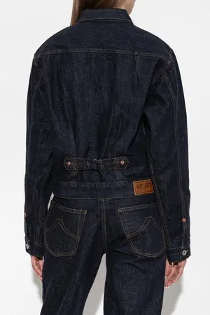 Kenzo Embroidered Denim Jacket - Navy Blue