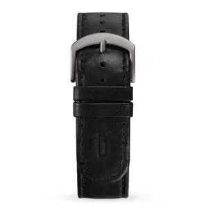 Lilienthal Berlin Leather Brushed Watch Strap - Black