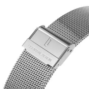 Lilienthal Berlin Polished Steel Mesh Watch Strap - Silver